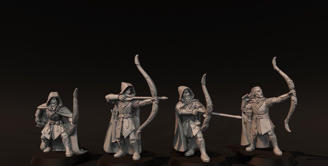 Elven Rangers: 28mm Wargame Miniatures - Etsy