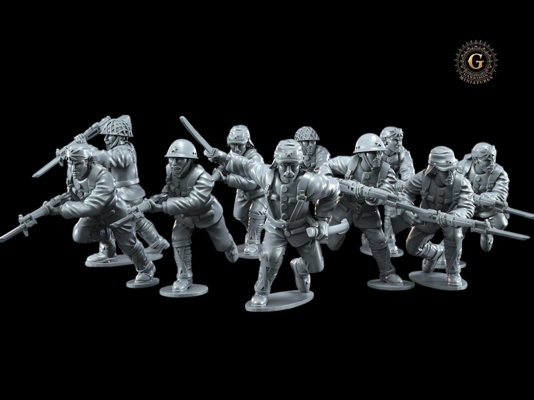 WW2 Japanese Banzai Charge: 28mm Wargame Miniatures - Etsy