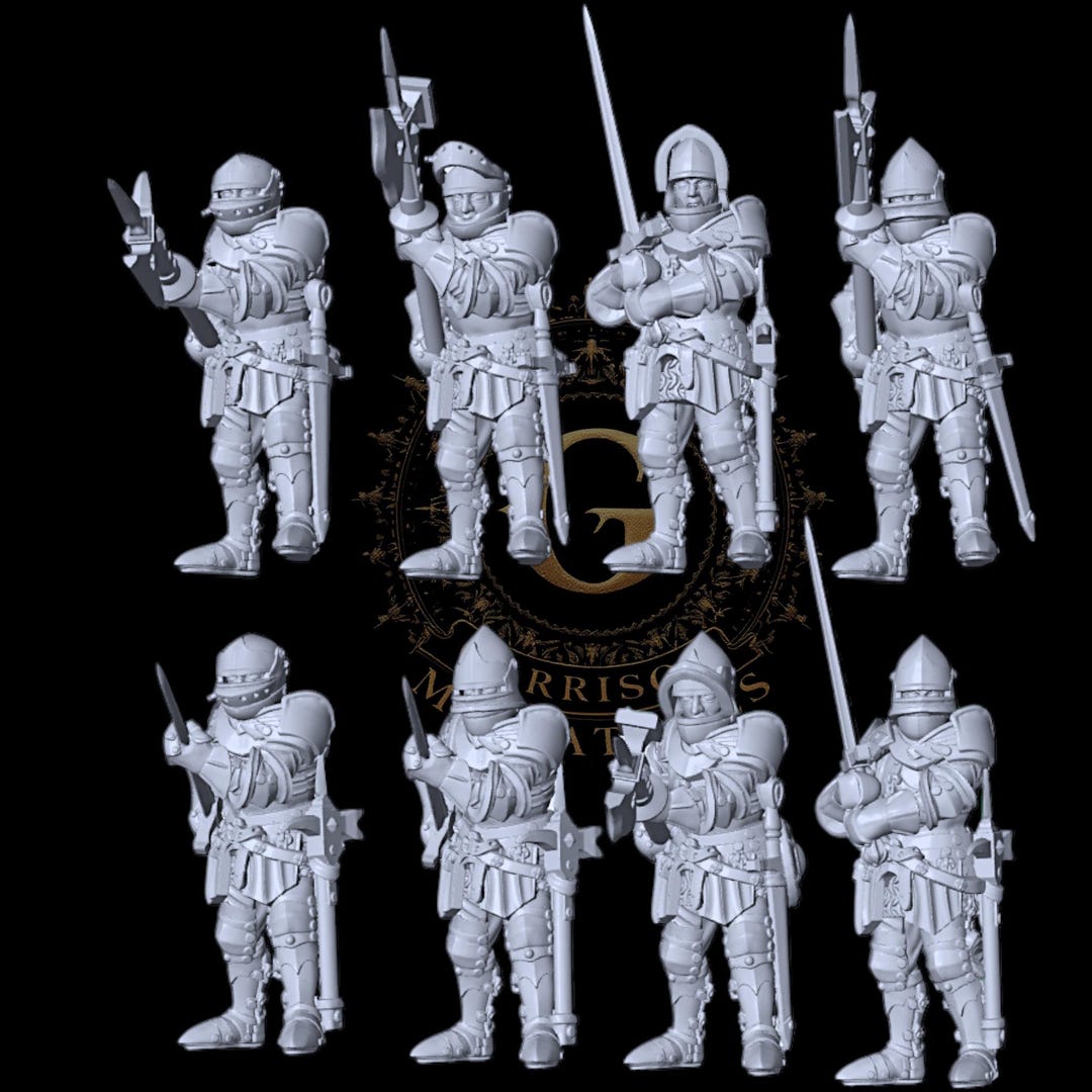 Empire Heavy Infantry Miniatures: 28mm Medieval Wargaming Figures - Etsy