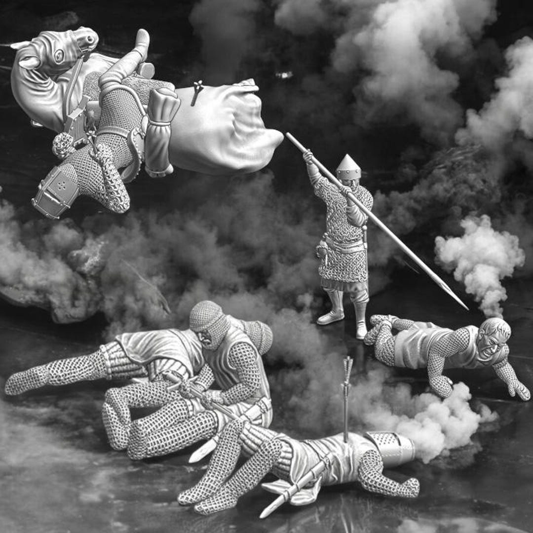 Knights Casualties X7 Medieval Etc -- 28mm 1/56 Wargames and Collectors ...