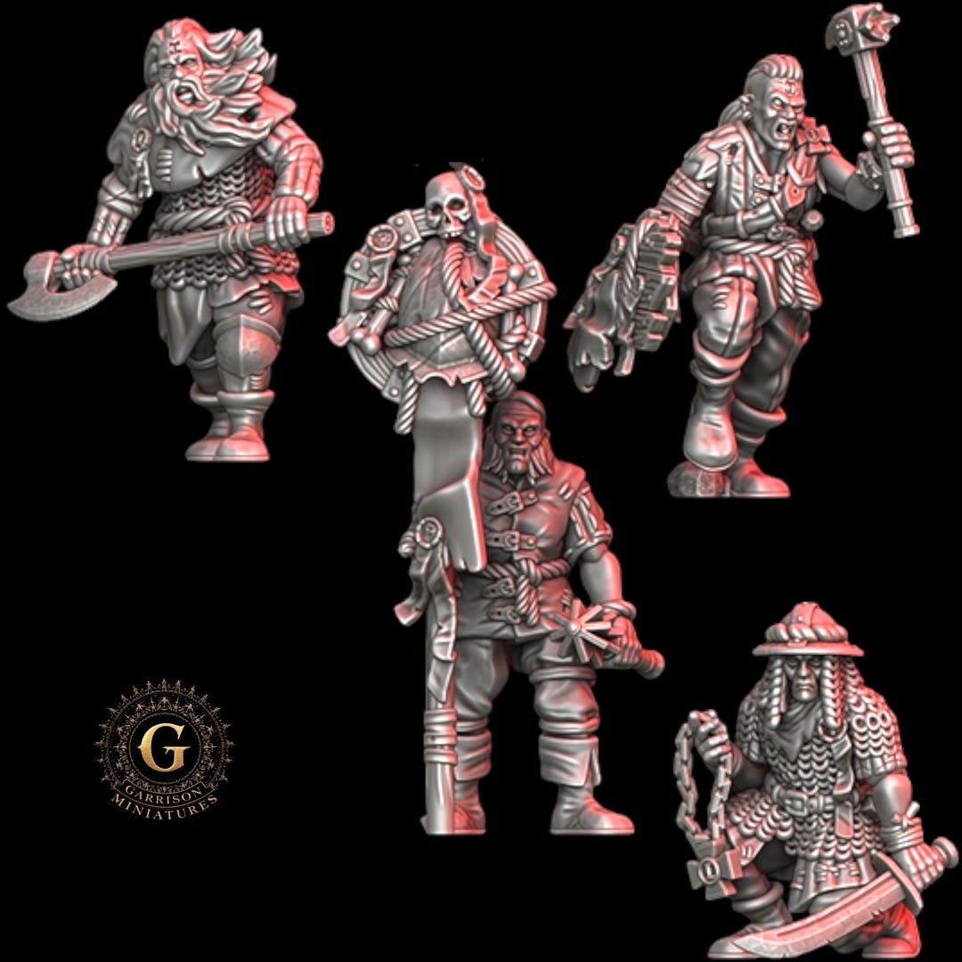 Inquisition Zealots Miniatures Set: Grimdark 28mm Wargame Figures - Etsy