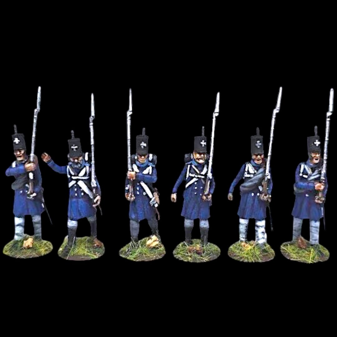 Prussian Landwehr Infantry Marching X6: 28mm Napoleonic Wargame ...