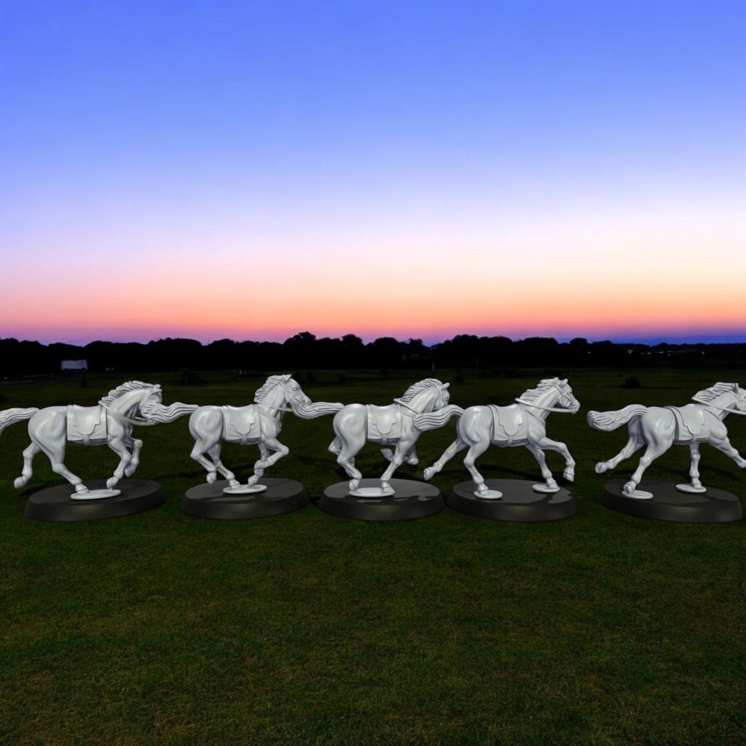 Galloping Horses Ideal for MESBG, LOTR 28mm 1/56 Wargames Collectors ...