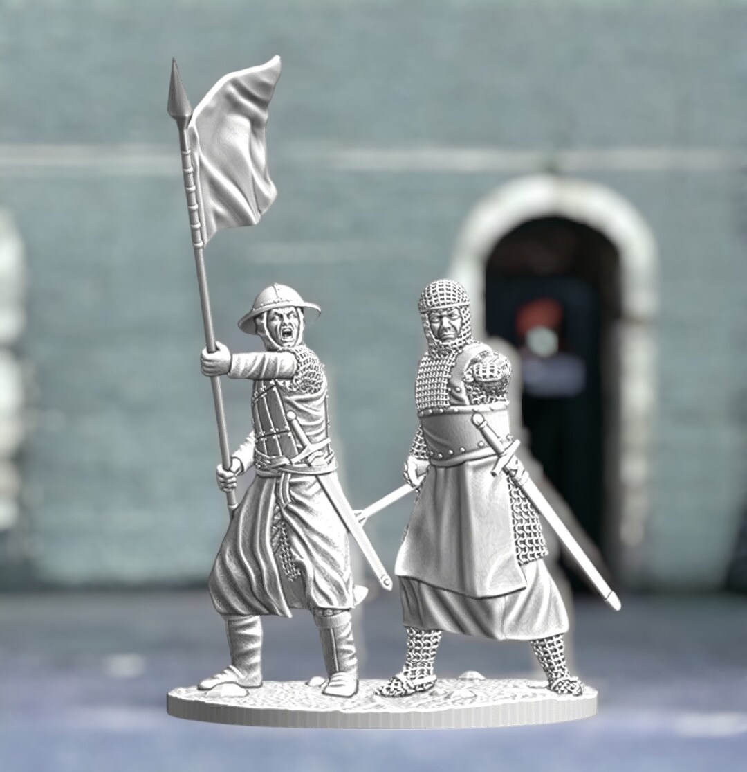 Medieval Command Set - Signal Flag -- 28mm 1/56 Wargames and Collectors ...