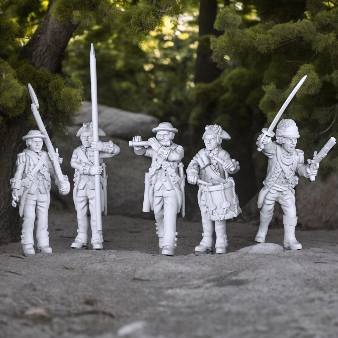 AWI Continental Army Command Group: 28mm Wargame Miniatures - Etsy