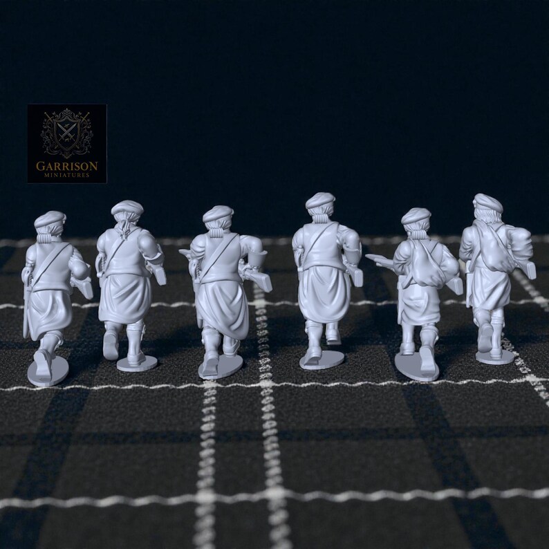Scots Jacobite Infantry Muskets X6: '45 Rebellion, Culloden 28mm ...