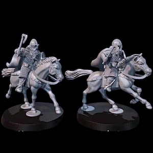 Fyrd Riders Axes & Shields Ideal Rohan 28mm 1/56 Unpainted Wargames and ...