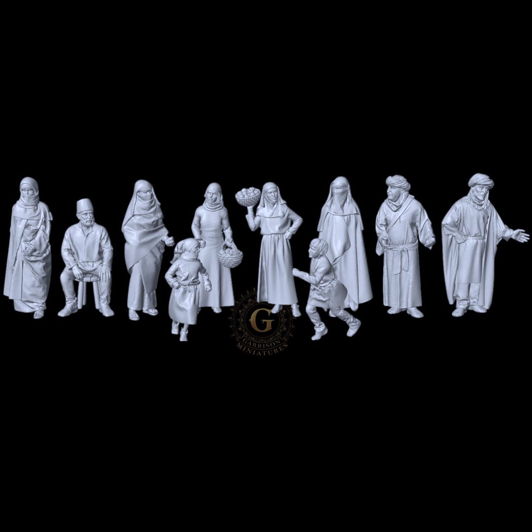 Villagers Set B: 28mm Medieval Wargame and Diorama Miniatures - Etsy