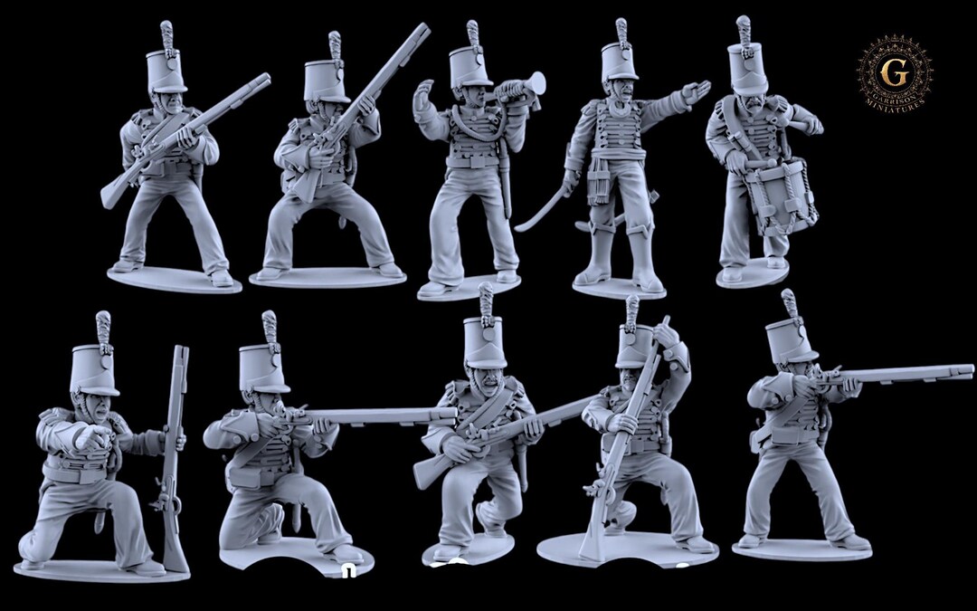 Portuguese Lusitanian Legion X10: 28mm Napoleonic Wargame & Display ...