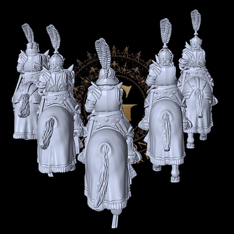 Spanish Heavy Cavalry X5: 28mm Medieval Unpainted Resin Wargame ...