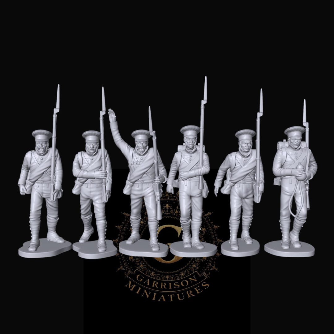 Prussian Reserves Marching X6: 28mm Napoleonic Wargame and Display ...
