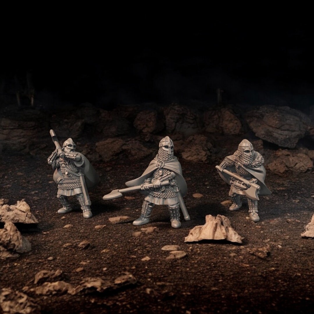 Huscarls With Dane Axes Ideal Rohan MESBG 28mm 1/56 Unpainted Wargames ...