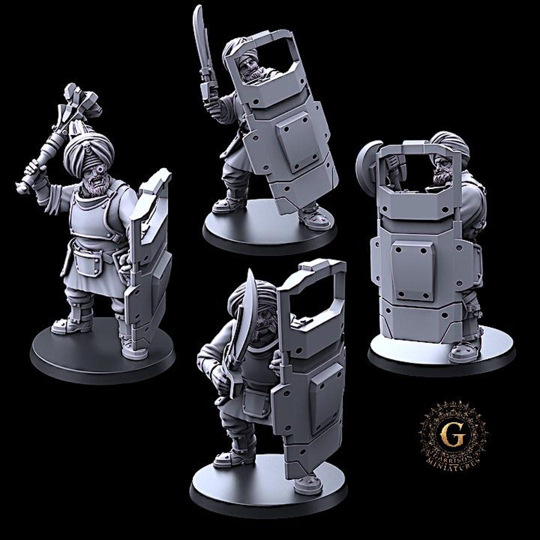 Sikh Ogryn Raiders, Trench Crusade, Grimdark Compatible 32mm Wargame ...