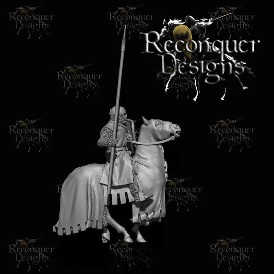 13th Century Mounted Knight 28mm 1/56 Wargames and Collectors Figures ...
