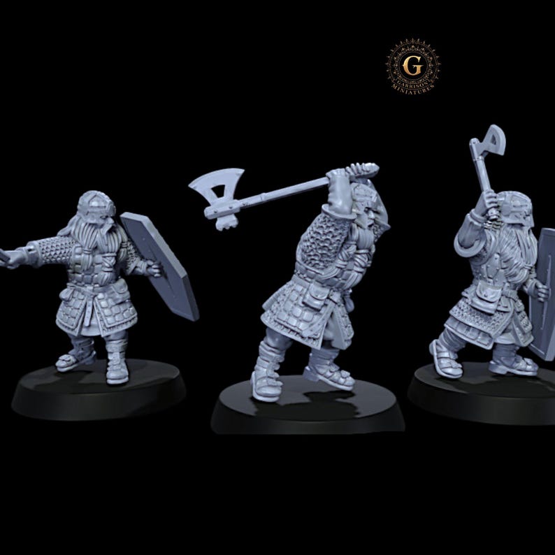 Dwarf Army Deal #2 X10 Dwarf Warriors: 28mm Fantasy Wargame & Display ...
