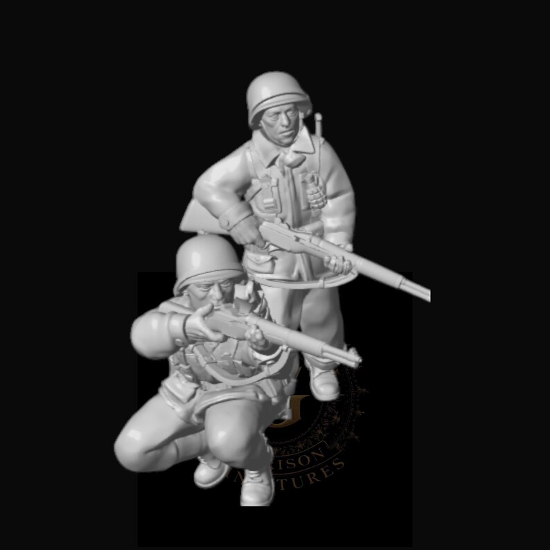 US Infantry Rifle Section X10: 28mm Wargame and Display Miniatures - Etsy