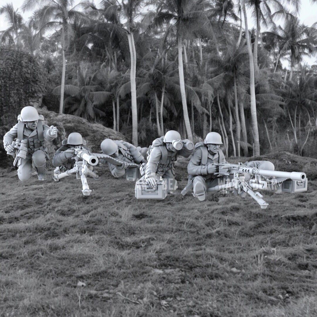 US Pacific HMG Units: 28mm WW2 Wargame and Diorama Miniatures - Etsy