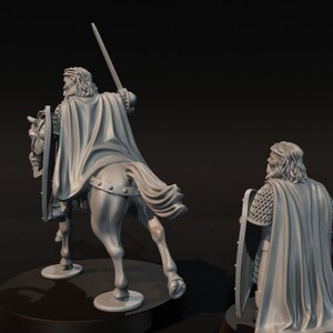 28mm Huscarl Captain 1 Foot & Mtd Rohan MESBG, Dark Ages 28mm 1/56 ...