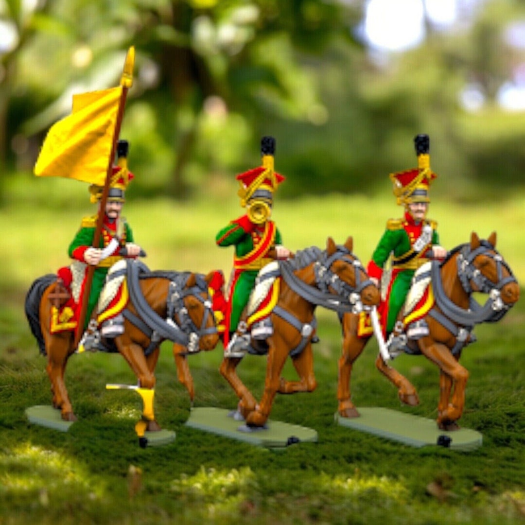 Napoleonic Austrian Uhlans Command Set A - 28mm Historical Wargames ...