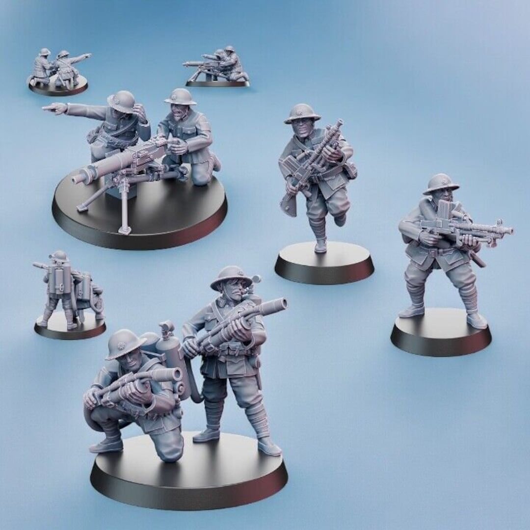 WW2 Chinese NRA Infantry Support Weapons: 28mm Wargame Miniatures - Etsy