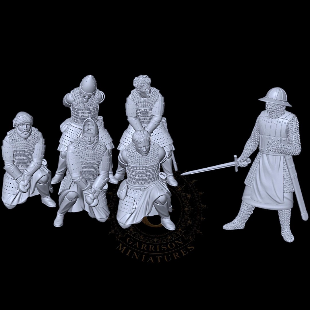 Medieval Prisoners and Captor - 28mm (1/56) Wargames & Display ...