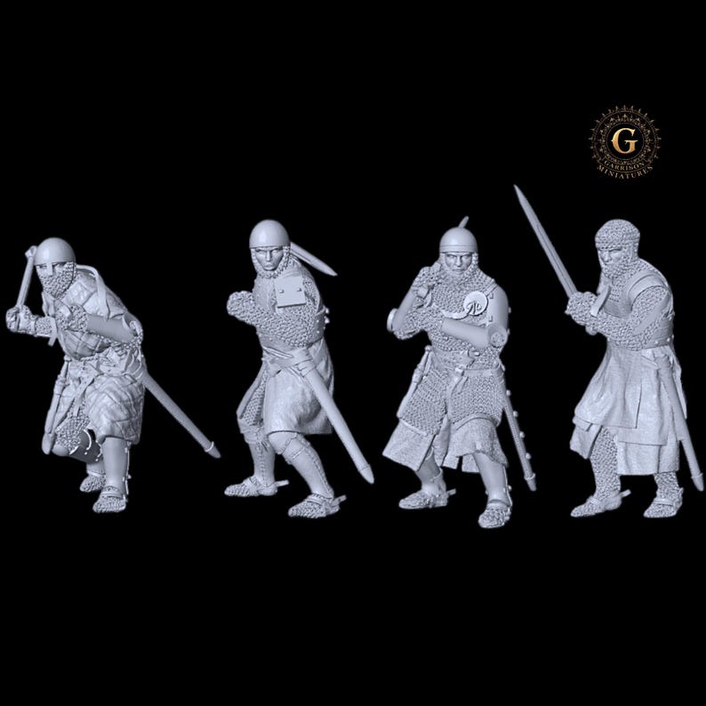 Foot Knights X4: 28mm Medieval Wargame & Display Miniatures - Etsy