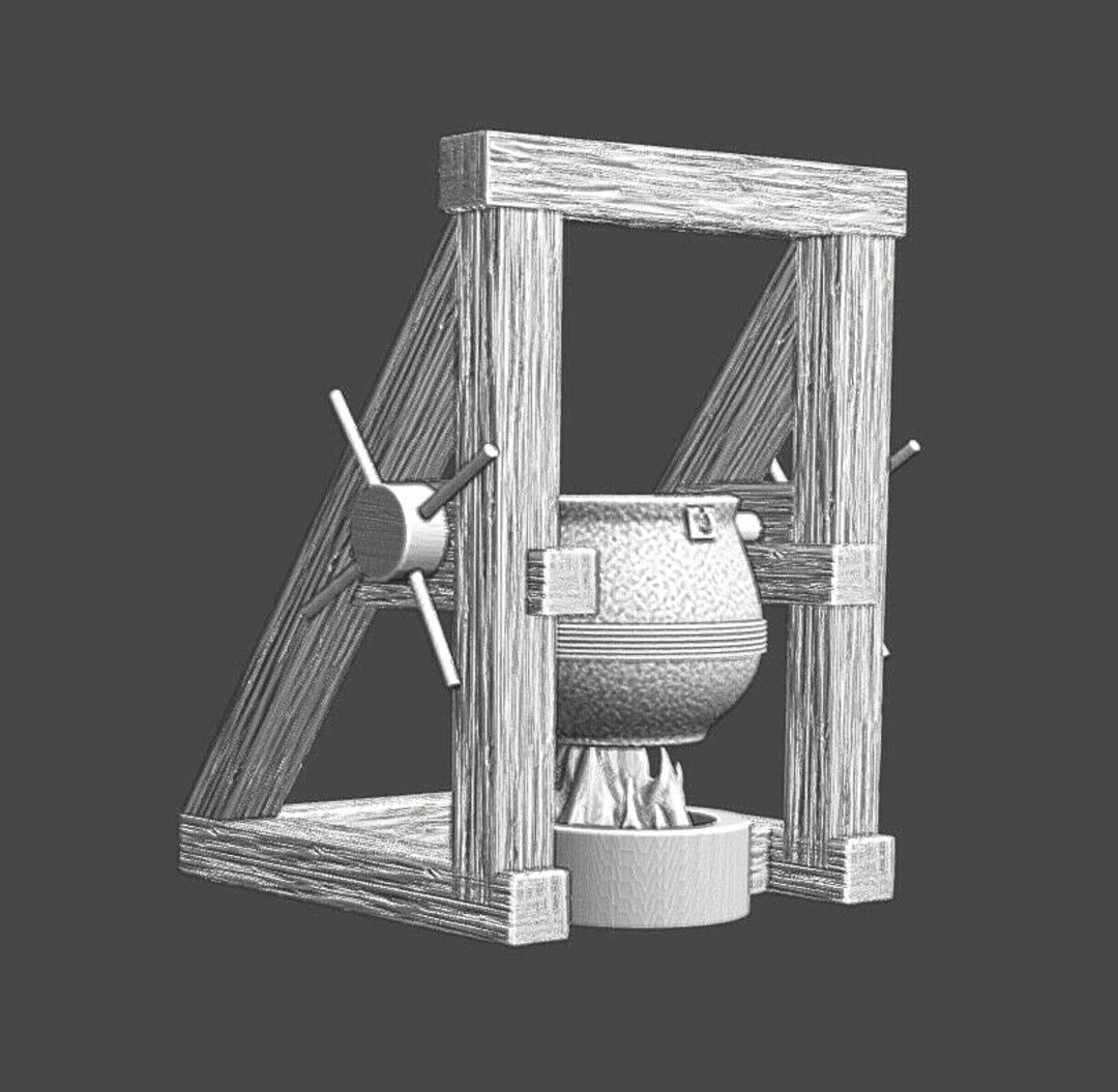 Medieval Siege Oil Boiler - 28mm 1/56 Wargames and Collectors Figures ...