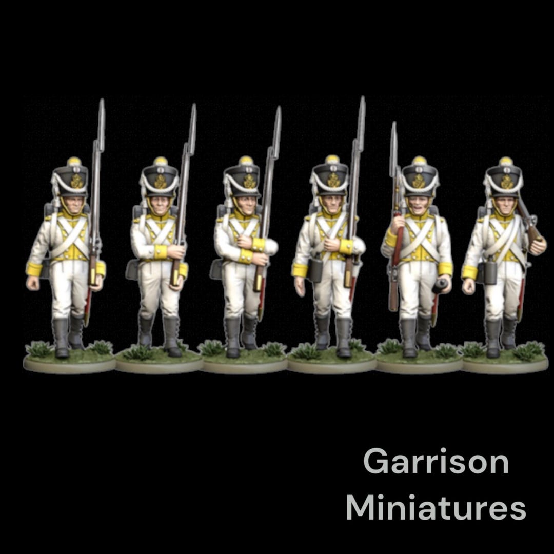 Napoleonic 28mm Saxony Infantry Line Order X6 UNPAINTED 28mm 1/56 ...