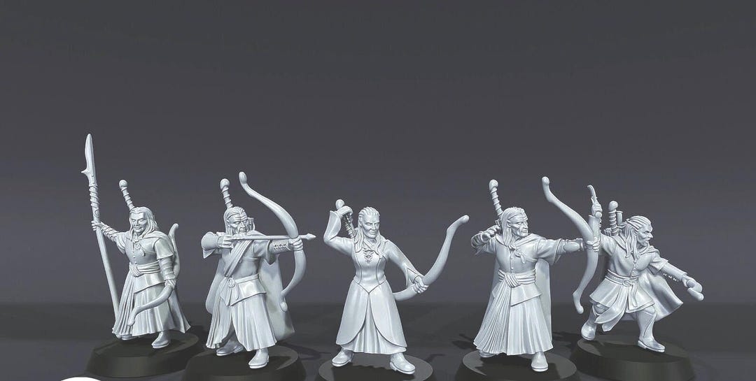 Elven Archers: 28mm Wargaming Miniatures - Etsy