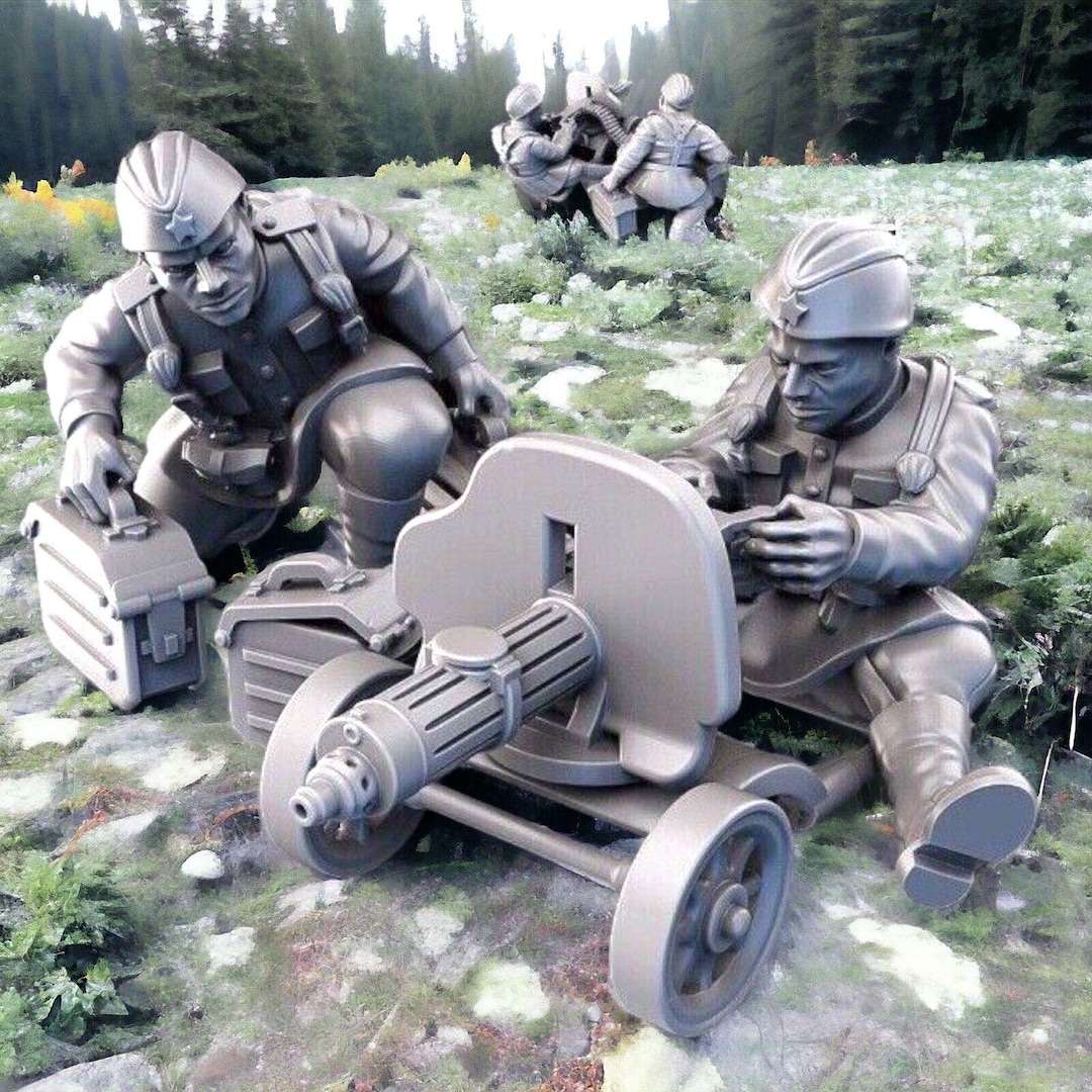 WW2 Soviet HMG Unit - 28mm 1/56 Wargame and Collectors Miniatures - Etsy