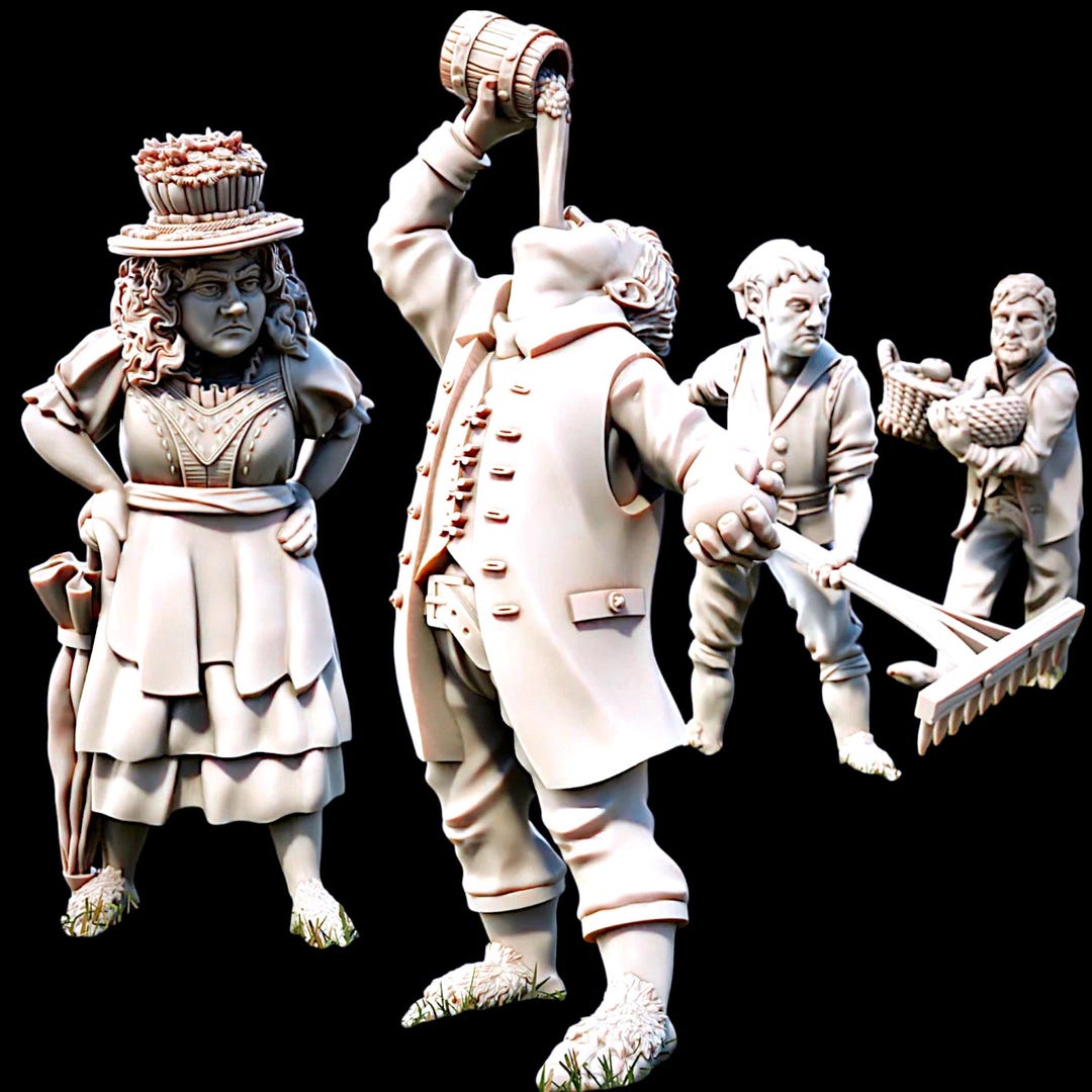 Halfling / Hobbit Common Folk - 28mm Ideal MESBG, LOTR Etc Wargames and ...