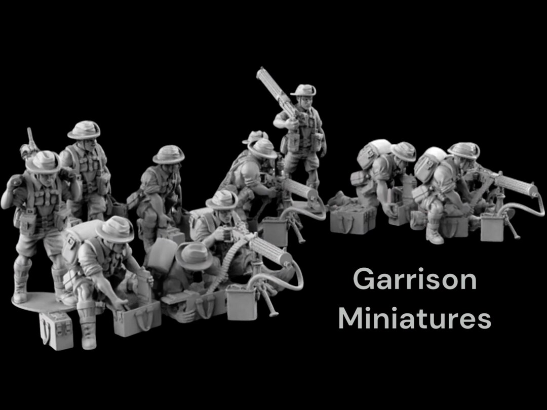 Australian MMG Team: 28mm WW2 Wargame and Display Miniatures - Etsy