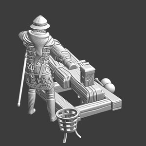 Medieval Bombard Cannon & Gunner - 28mm (1/56) 28mm 1/56 Wargames and ...