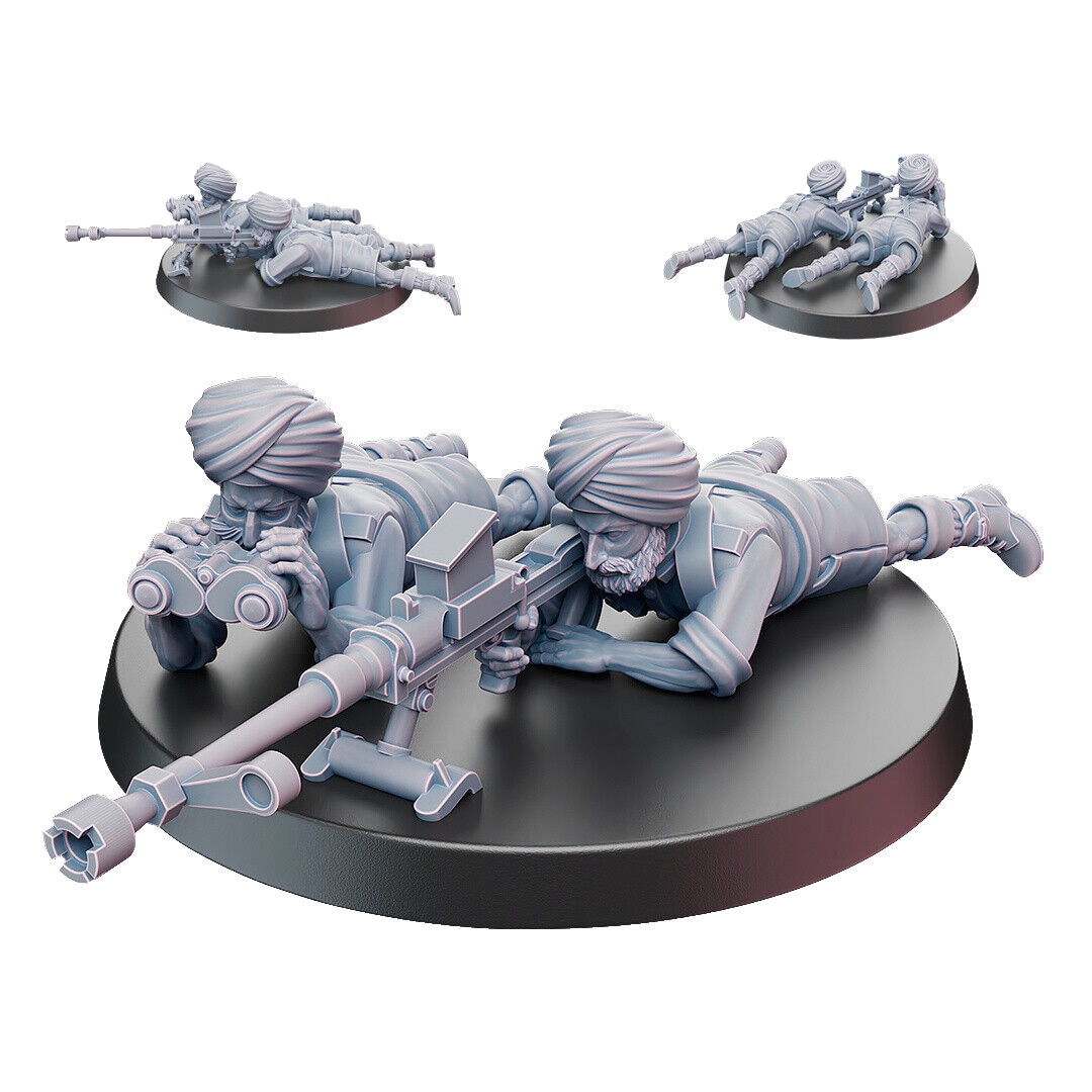 WWII Indian Sikh Anti-tank Team, Ideal Bolt Action 28mm 1/56 Wargames ...