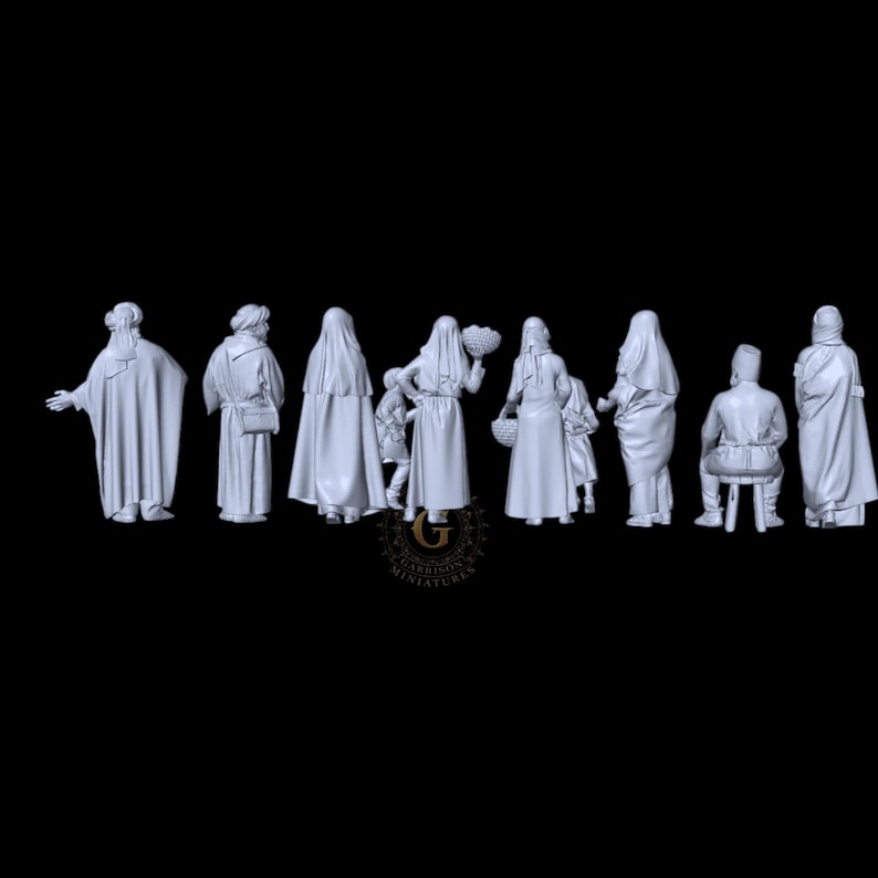 Medieval Villagers Set B: 28mm Historical Wargame and Diorama ...