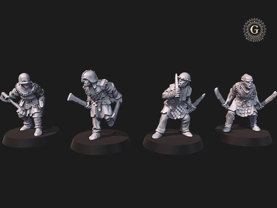 Dual-wield Orcs: 28mm Fantasy Wargame & Display Miniatures - Etsy