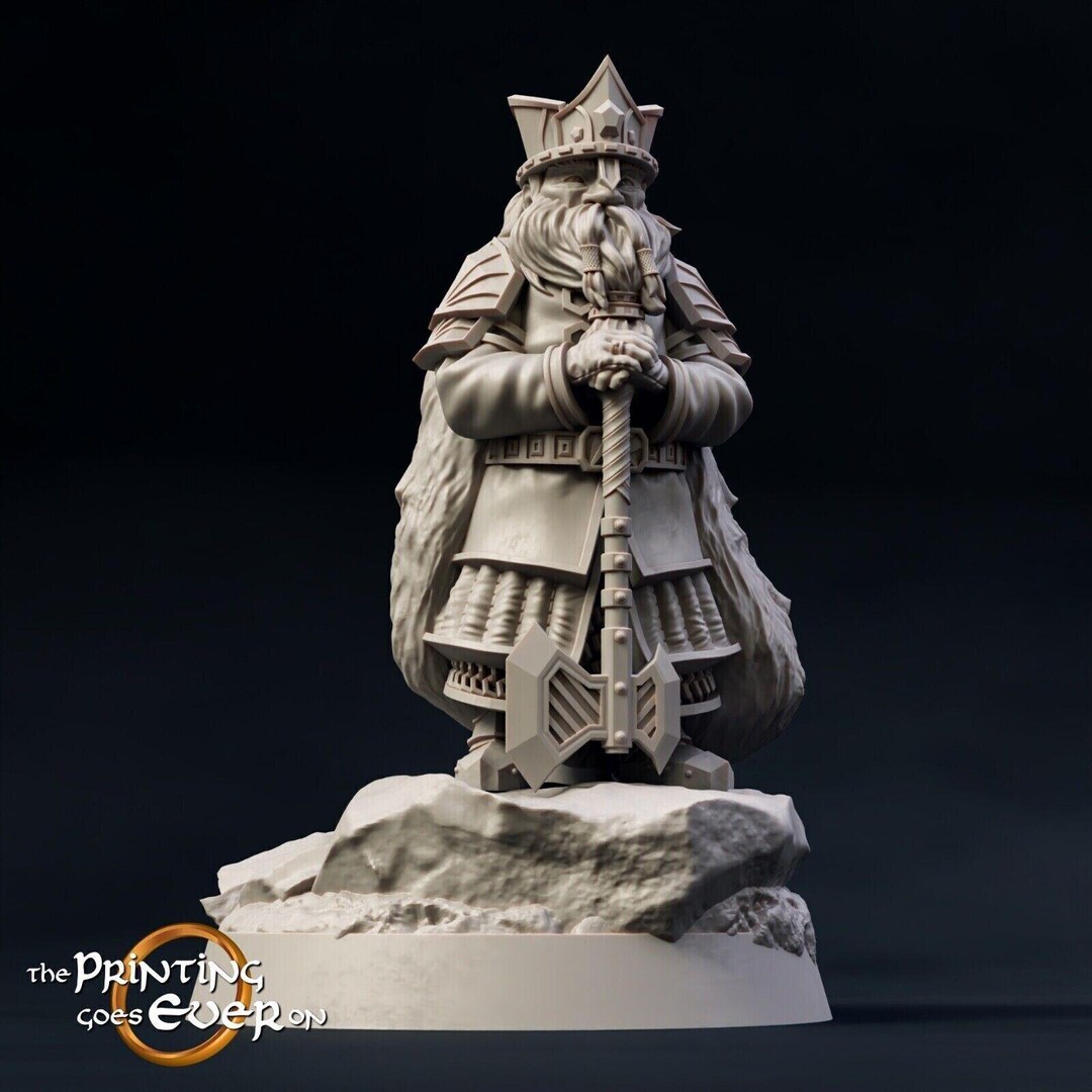 28mm Dwarf King Statue Ideal for LOTR MESBG 28mm 1/56 Wargames and ...