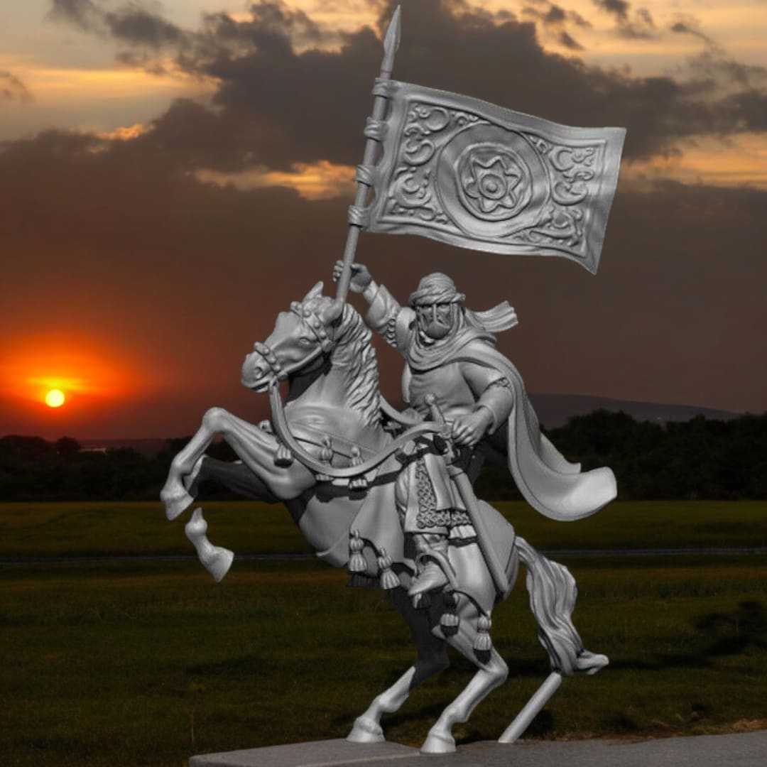 Reconquista Moorish Standard Bearer With Almoravid Flag 28mm 1/56 ...
