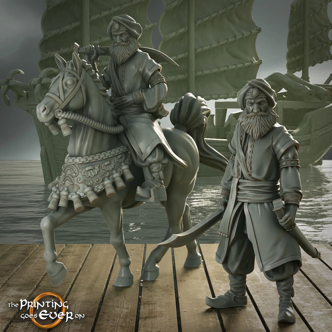 Umbar Corsair King - Foot and Mounted- 28mm Fantasy Wargames ...