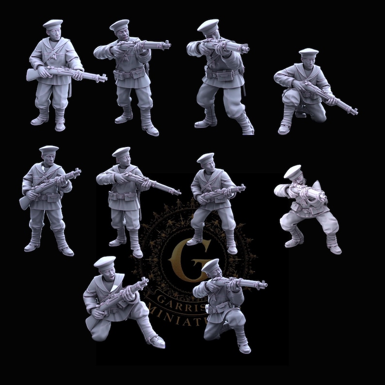 Japanese Naval Garrison Infantry X10: 28mm WW2 Wargame and Display ...