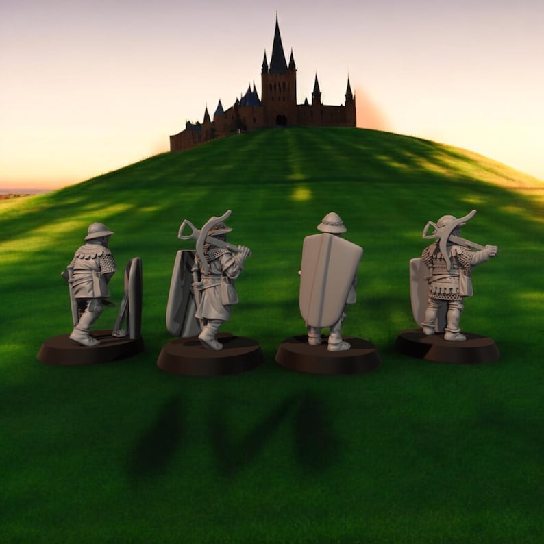 Genoese Crossbowmen X4: 28mm Medieval Wargame and Display Miniatures - Etsy