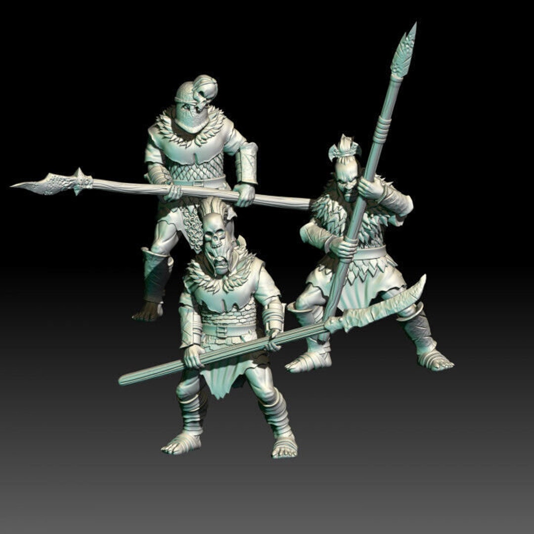 Orcs With Spears X3 MESBG LOTR 28mm 1/56 Wargames and Collectors ...