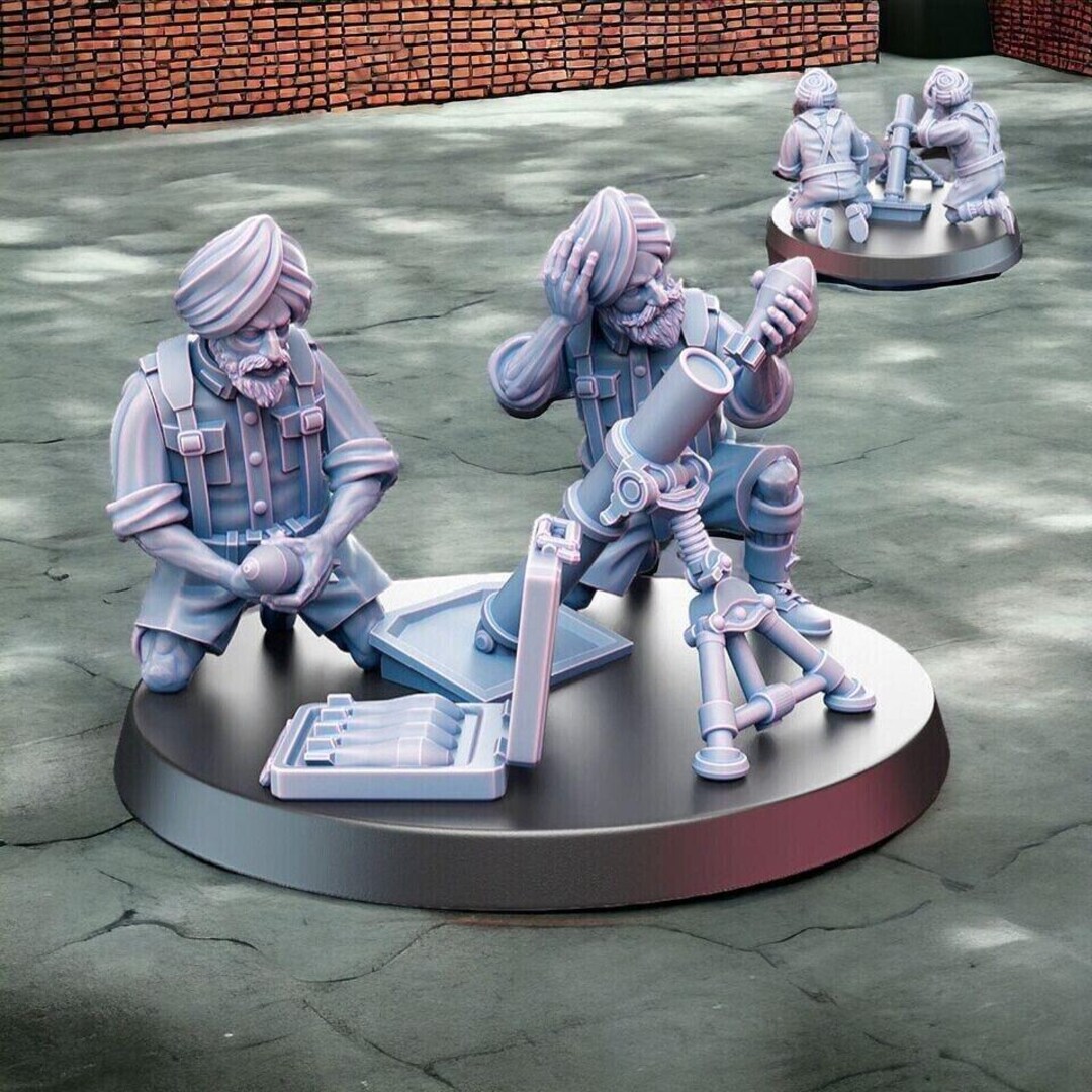 28mm WWII Indian Sikh Mortar Unit Wargames & Collectors - Etsy