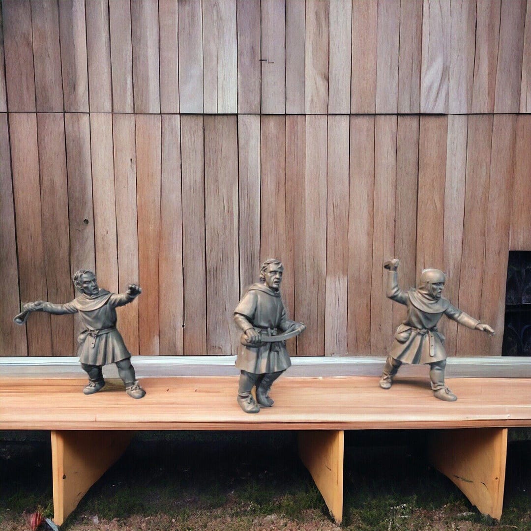 Medieval Peasant Slingers- MESBG, LOTR 28mm 1/56 Wargames Collectors ...