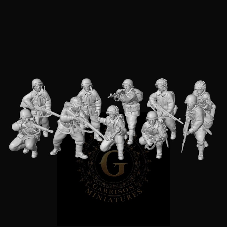 US Infantry Rifle Section X10: 28mm Wargame and Display Miniatures - Etsy