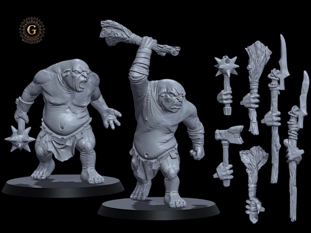 28mm Trolls With Hand Weapons: MESBG/LOTR Wargame Miniatures - Etsy