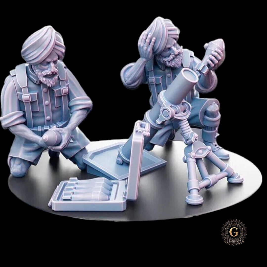 WWII Indian Sikh Mortar Unit: 28mm Wargame Miniatures - Etsy