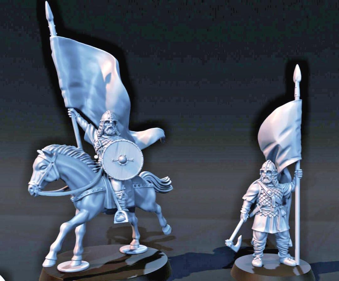 28mm Saxon, Rohan Etc Banner Bearer: 28mm Wargame Miniatures - Etsy