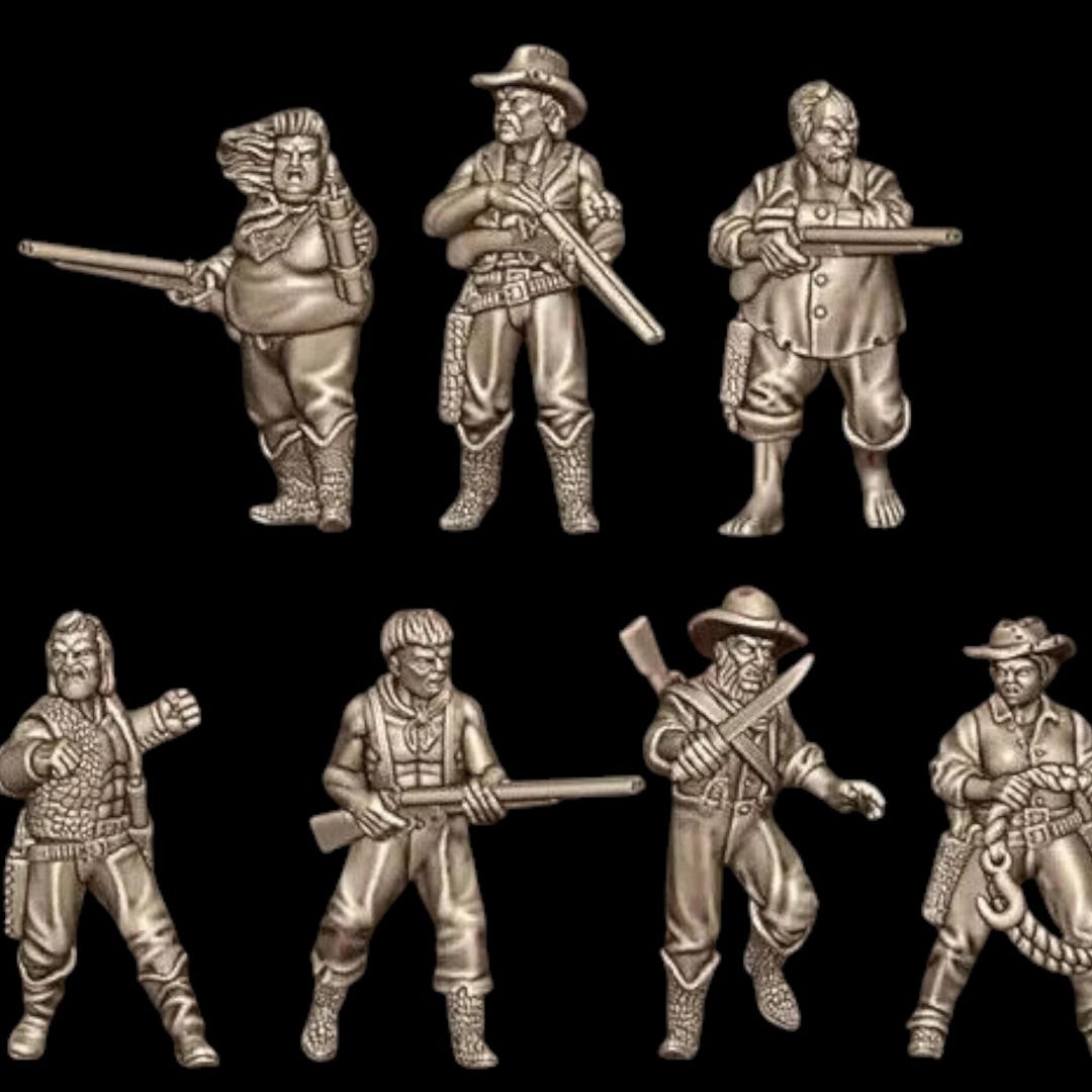 Alligator Hunters - Wild West Wargames and Collectors Figures UNPAINTED ...