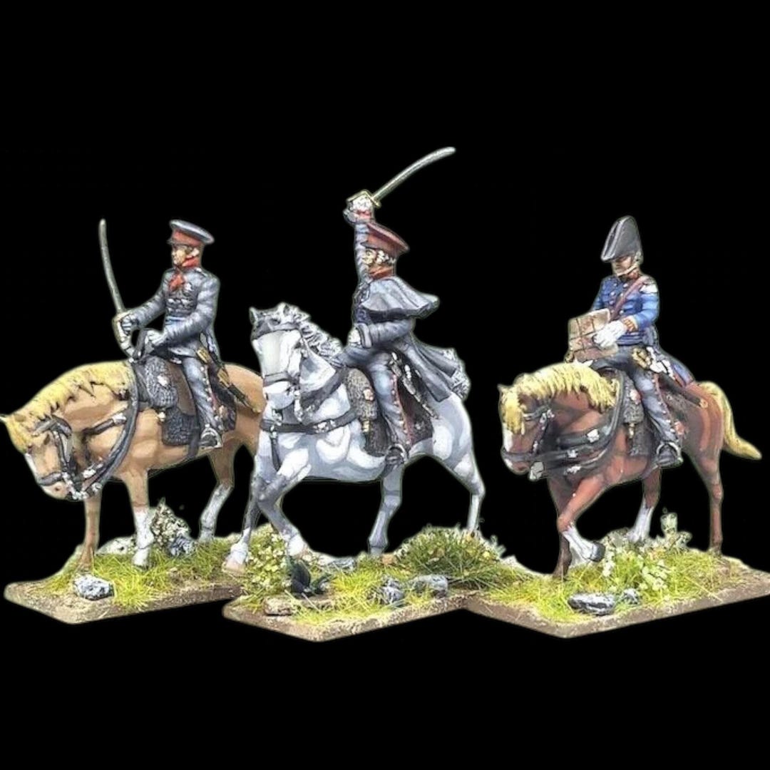 Mounted Prussian High Command: Blücher, Gneisenau, Zieten - 28mm Wargame Miniatures - Etsy